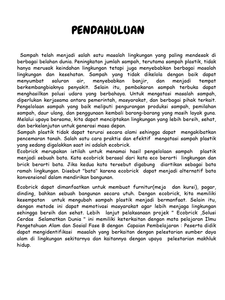 Modul Ecobrick p5 Fase B 2024 (A4) | PDF