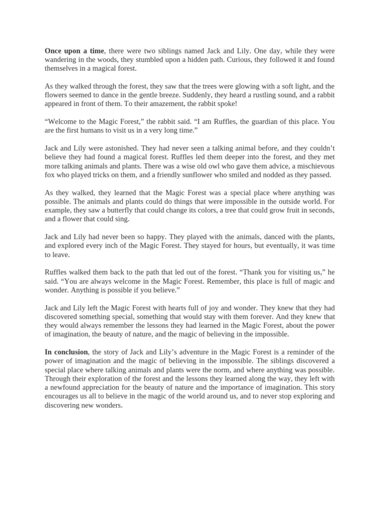 imagination story | PDF