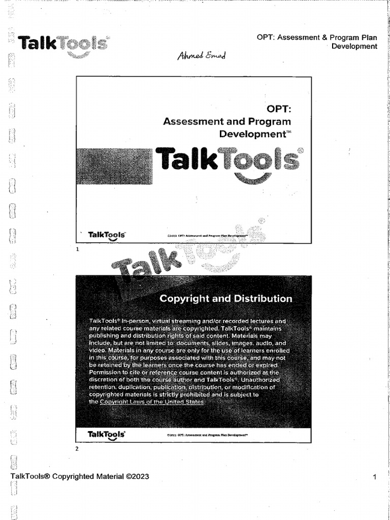 Assessment and Program Development | PDF