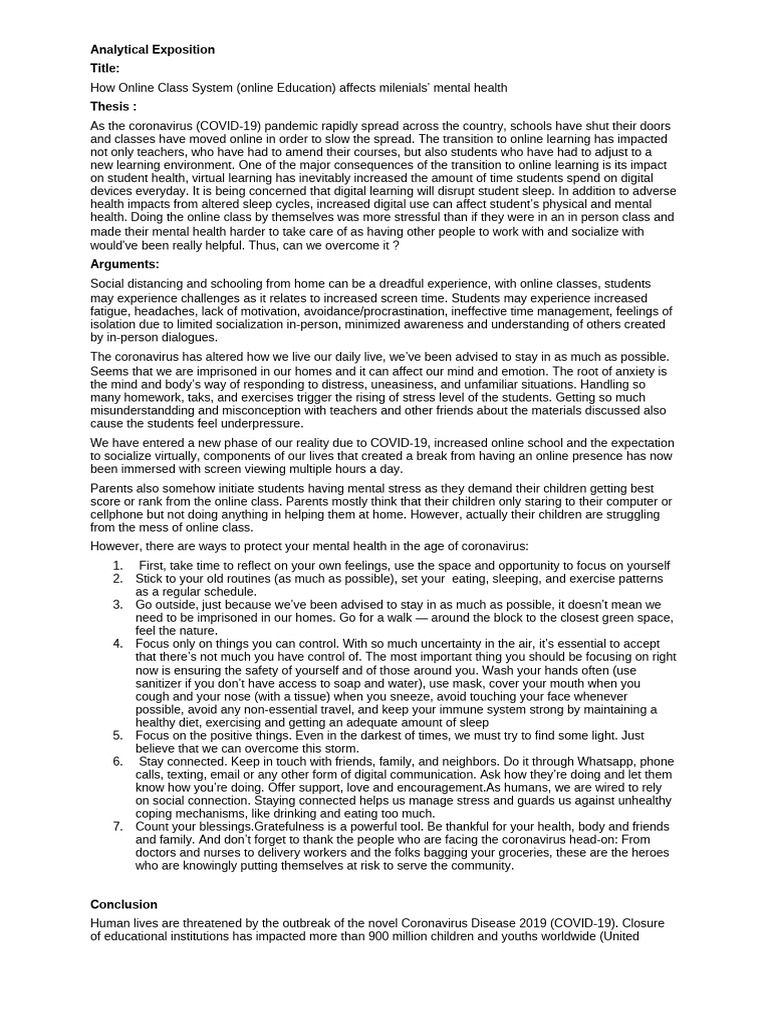 Analytical Exposition Nya Giovani | PDF | Anxiety | Learning