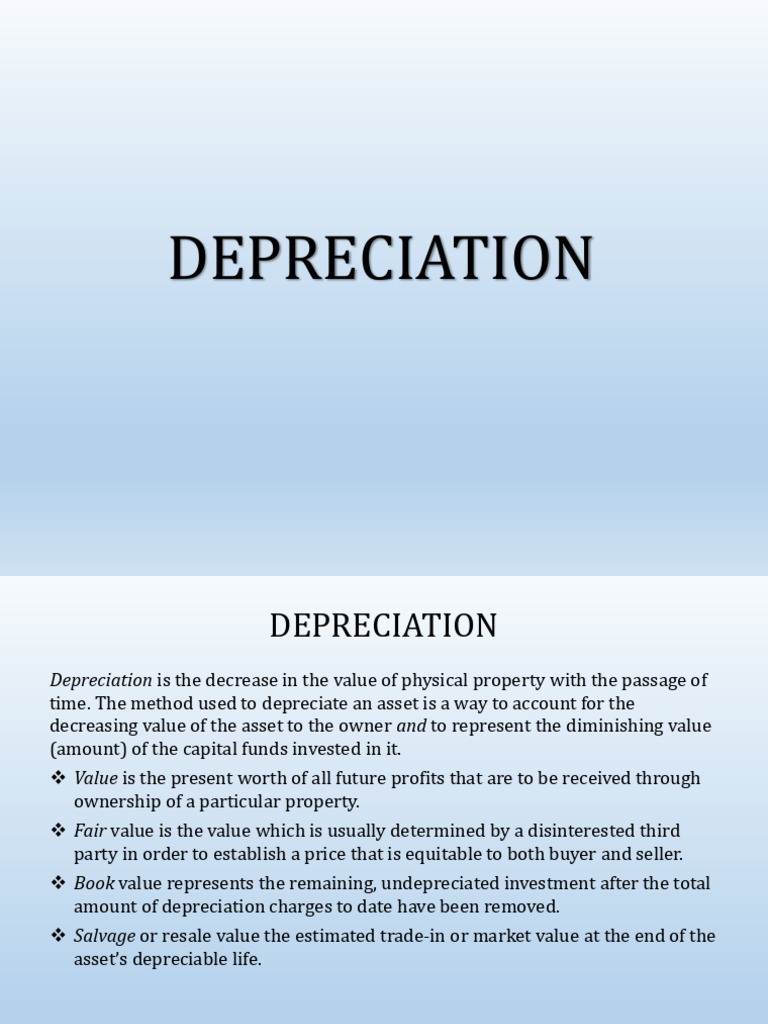 Depreciation | PDF | Depreciation | Book Value