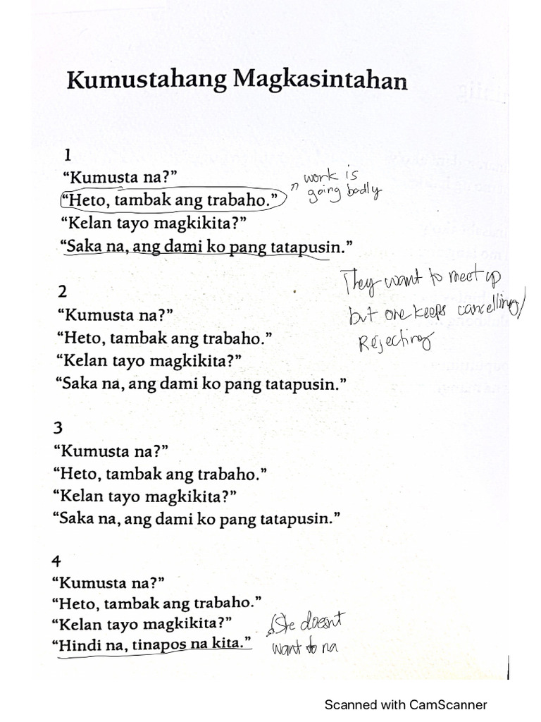 Kumustahang Magkasintahan | PDF