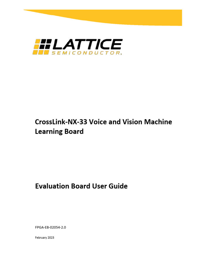 FPGA EB 02054 2 0 CrossLink NX 33 Voice and Vision ML Board | PDF | Usb | Electrical Engineering