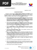DPWH Excavation Permit Guidelines | PDF | Road | Traffic