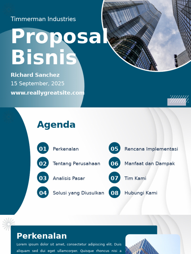 Biru Dan Putih Modern Proposal Bisnis Presentasi | PDF