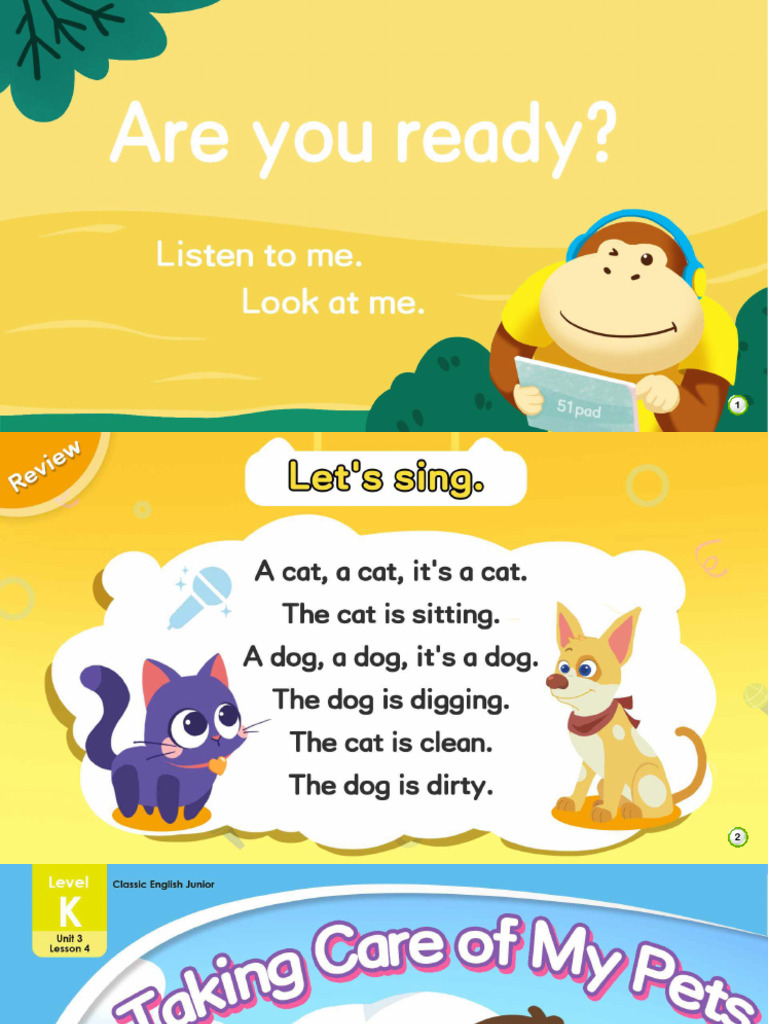 第四课 照顾我的小动物 Lesson 4 Taking care of my pets | PDF