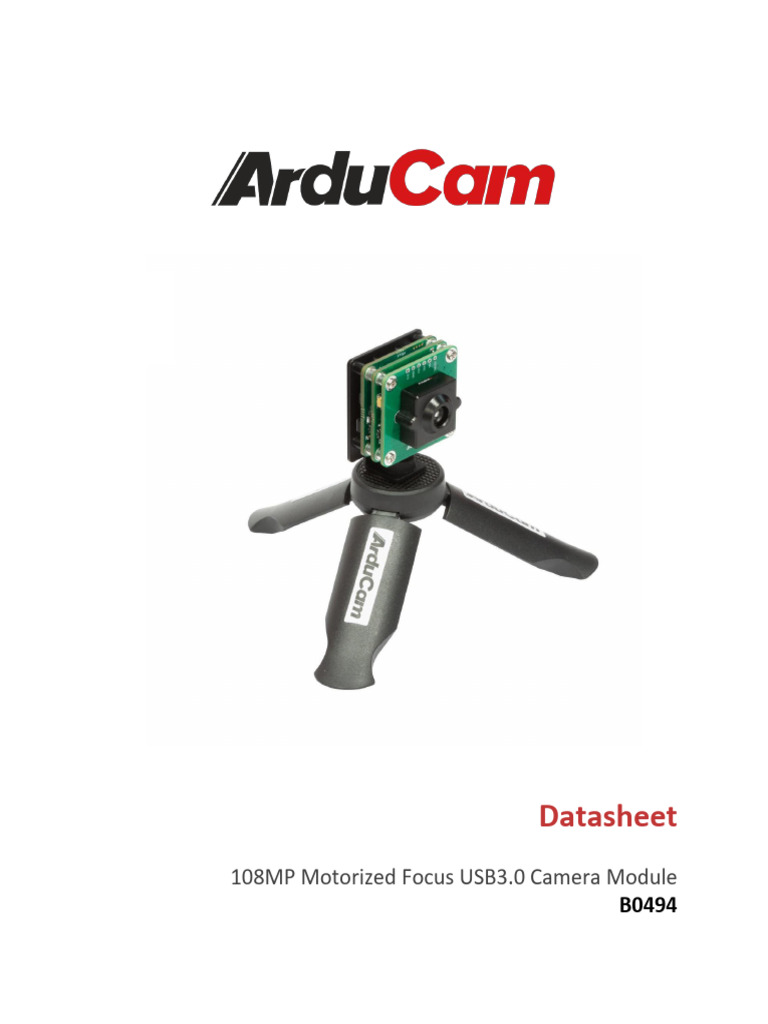 108MP USB3.0 Camera Module Datasheet | PDF | Camera | Usb
