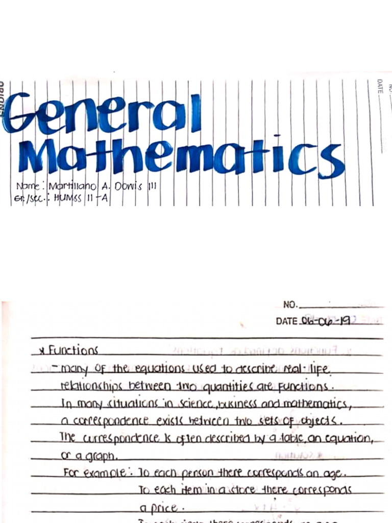 General Mathematics and Statistics Notes | PDF