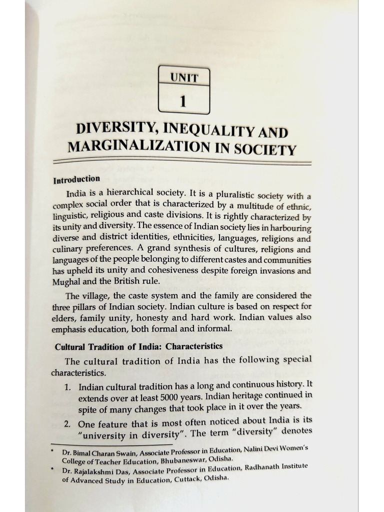 Diversity, Inequality & Marginalization in Society | PDF