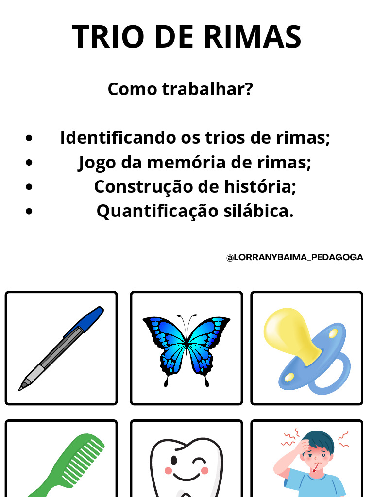 Atividades com Trio de Rimas | PDF