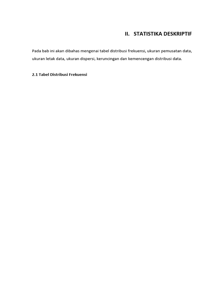 Pertemuan Ke-4 Statistika Deskriptif | PDF