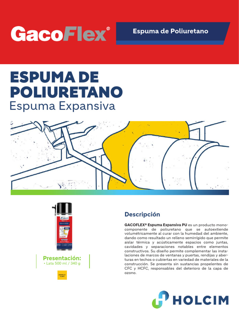 Espuma Expansiva PU GACOFLEX® para Aislamiento | PDF | Poliuretano | Espuma