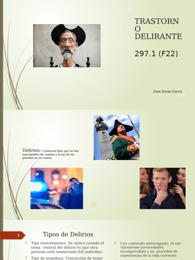 Trastorno Delirante | PDF | Engaño | Trastorno mental