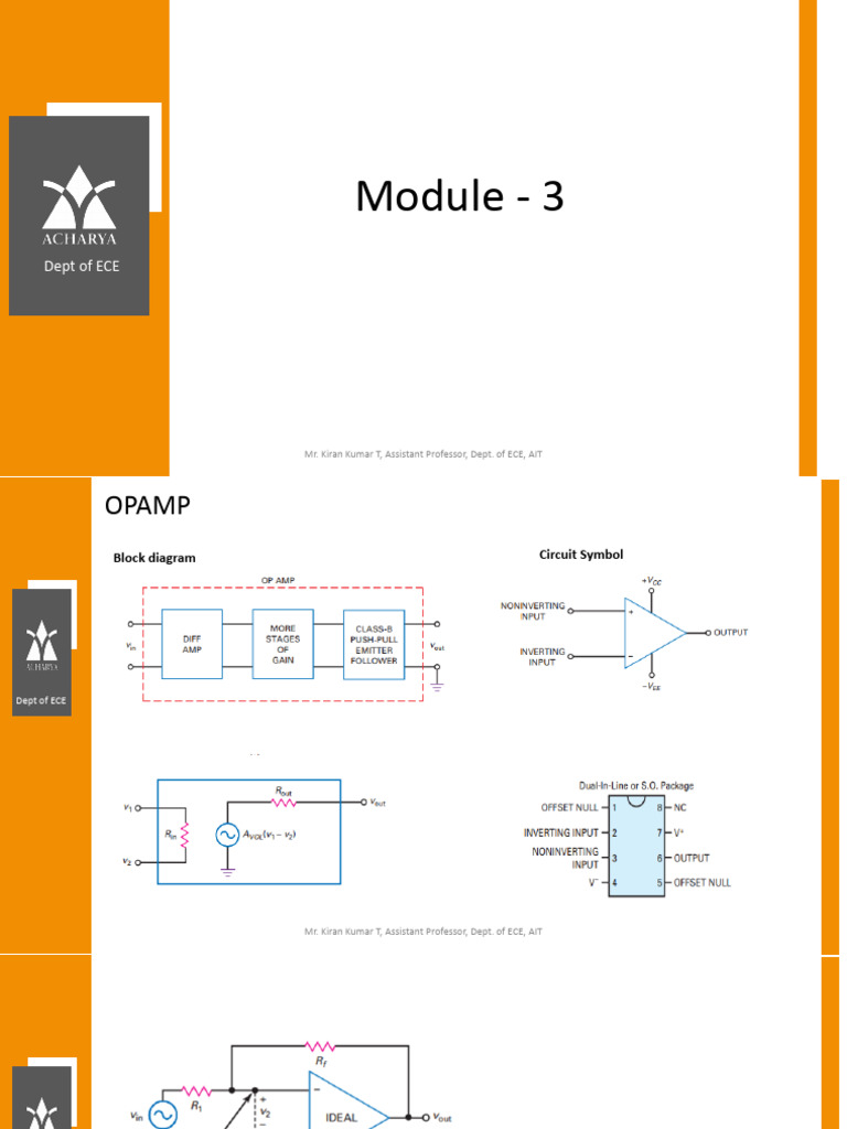 Module-3 (Opamp Part) | PDF | Operational Amplifier | Analog Circuits