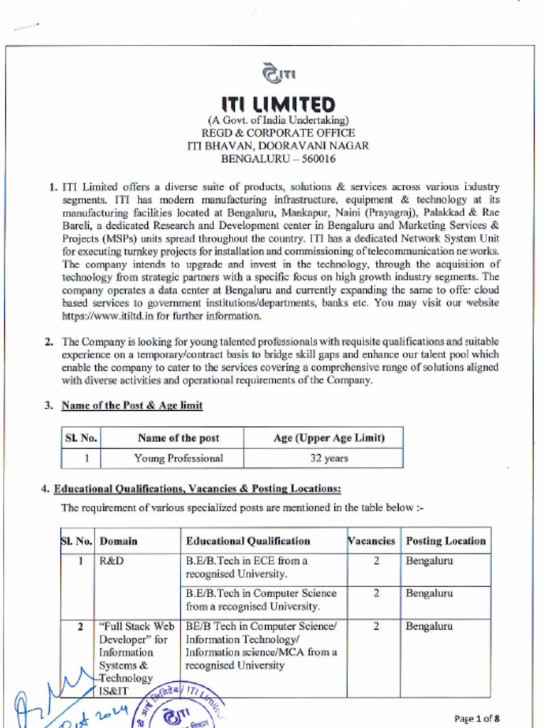 ITI Limited | PDF
