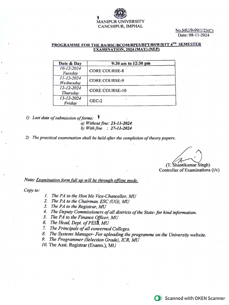 4th Sem - Exam.2024 (May) (NEP) - 1 | PDF