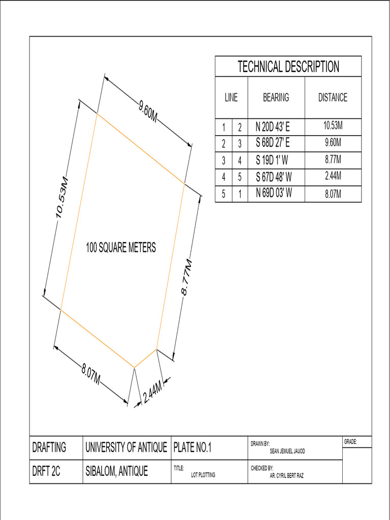 Lot Plotting for Drafting Students | PDF