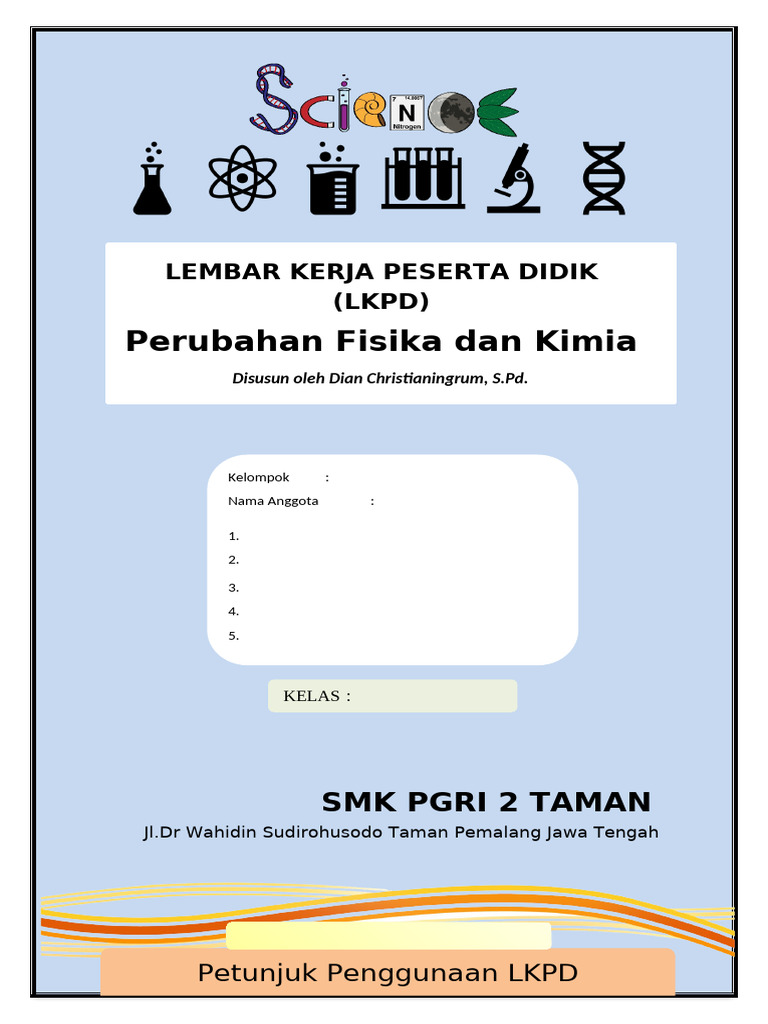 LKPD Perubahan Fisika & Kimia | PDF | Sains & Matematika