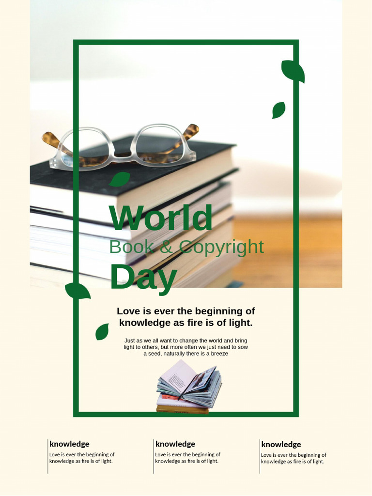 World Hbook and Copyright Day Poster-WPS Office | PDF | Religion ...