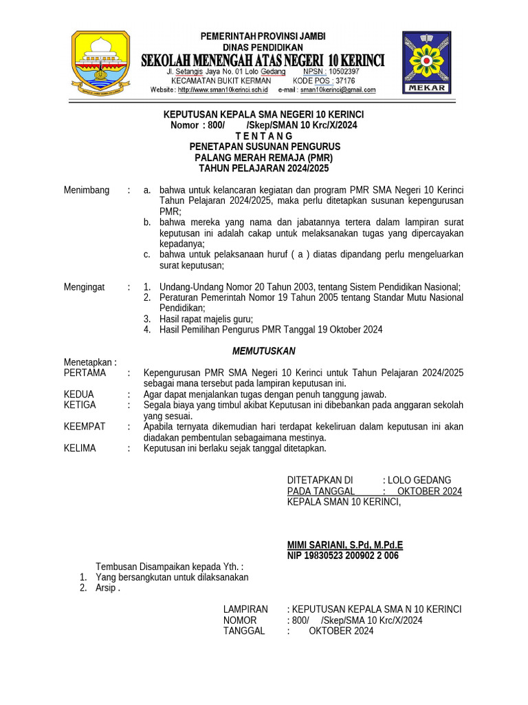 SK PMR TH 2024-2025 | PDF