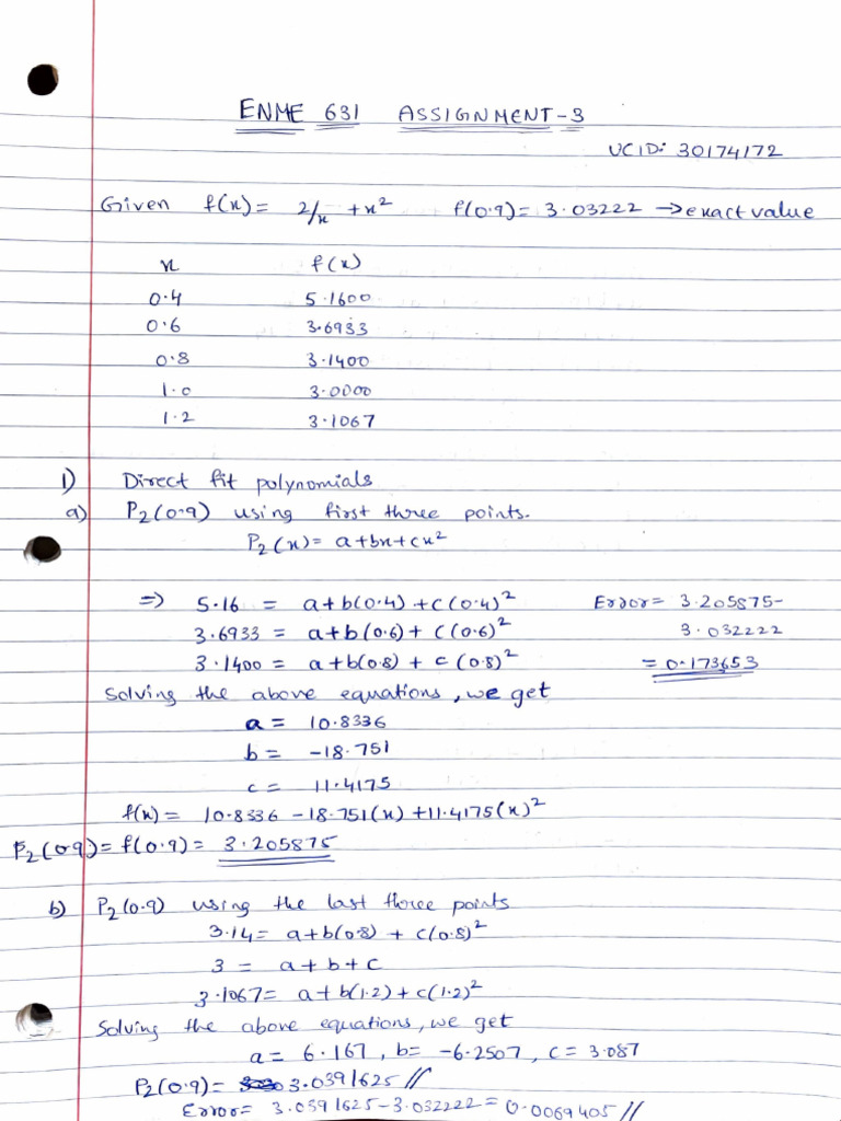 ENME631 Assignment3 | PDF