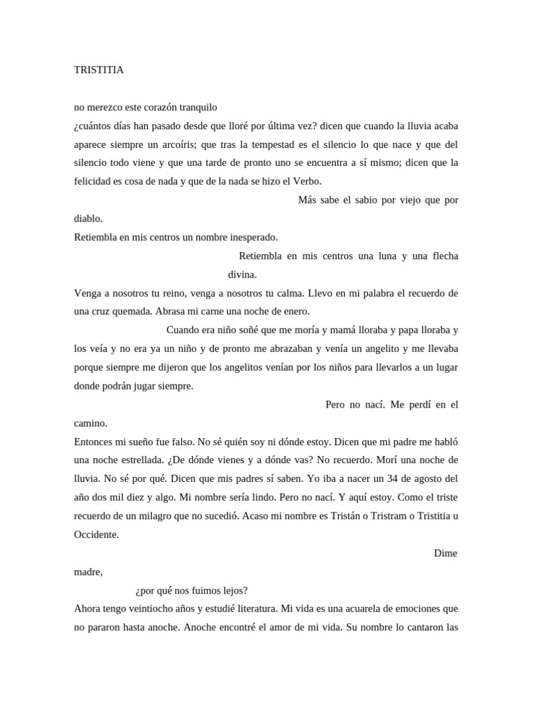 Tristitia | PDF
