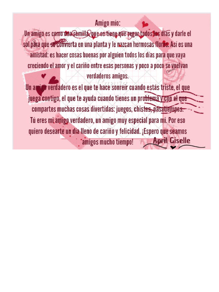 Carta para Un Amigo | PDF