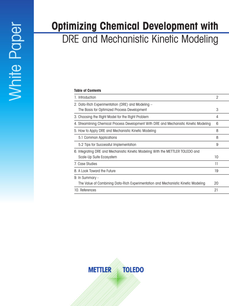 Optimizing Chemical Dev. With DRE & Kinetic Modeling | PDF | Experiment ...