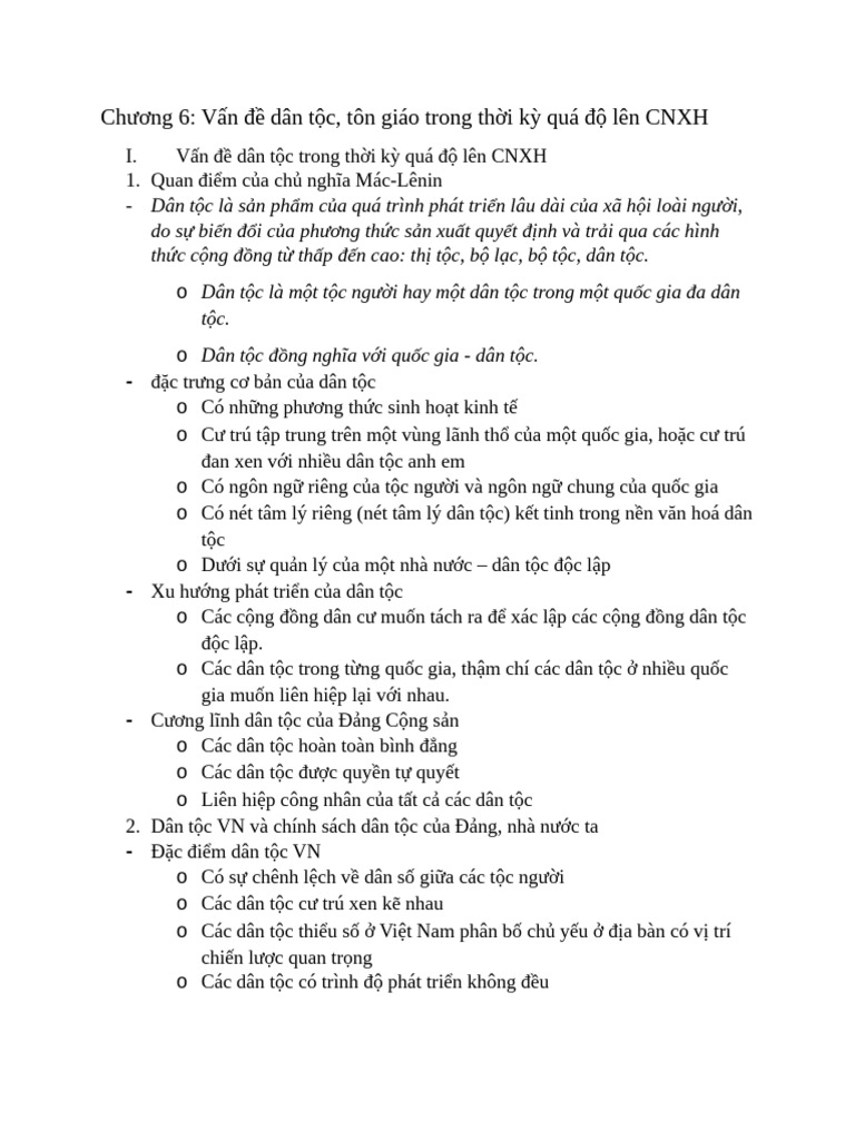 Chương 6 CNXHKH | PDF