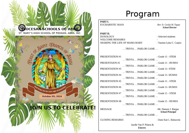 g.11 Feast Day Invitation | PDF