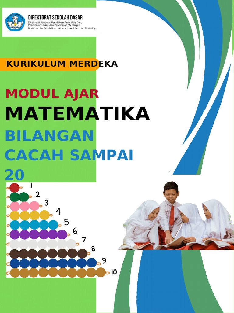 Modul Ajar Matematika - Bilangan Cacah Sampai Dengan 20 - Fase A | PDF