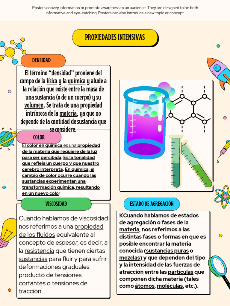 Colorful Illustrated Science Information Poster | PDF