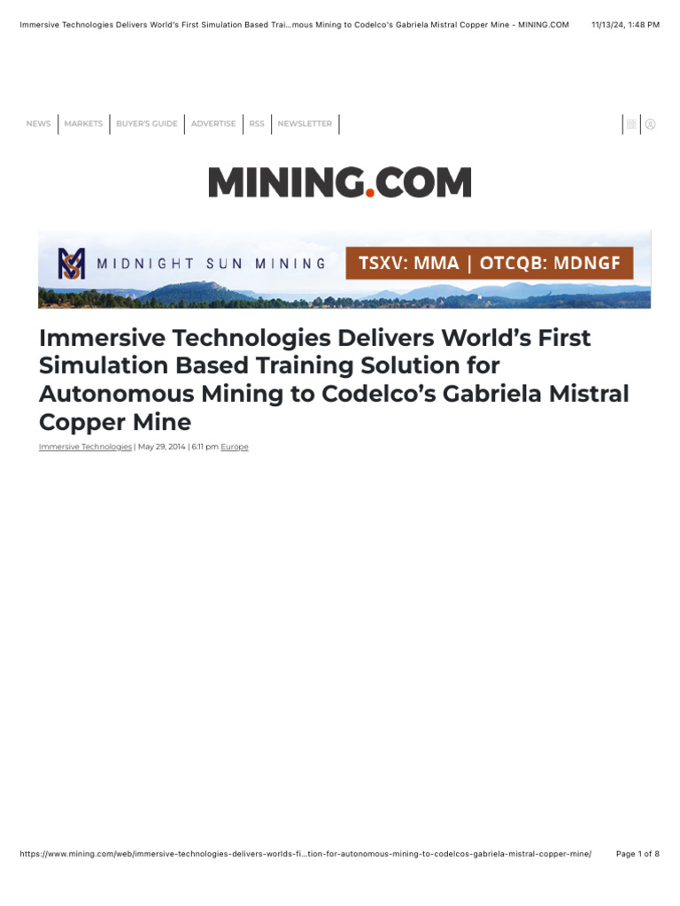 Immersive Technologies Delivers World's First Simulation Based Training Solution For Autonomous ...