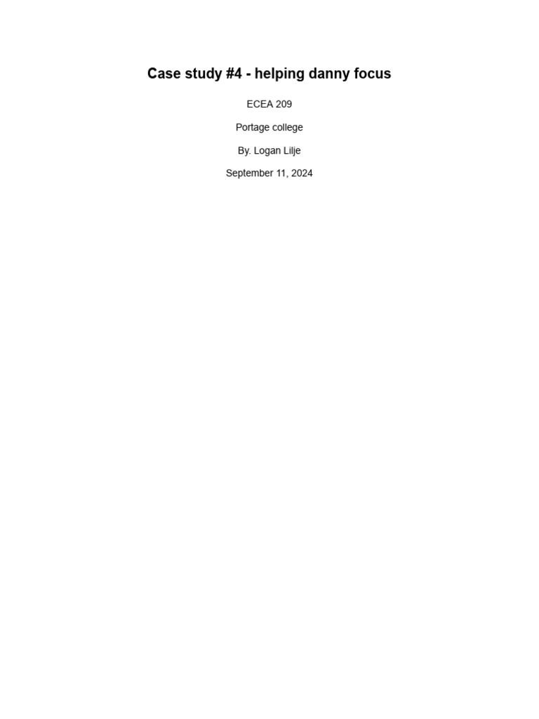 Supporting Danny's Learning Strategies | PDF | Career & Growth