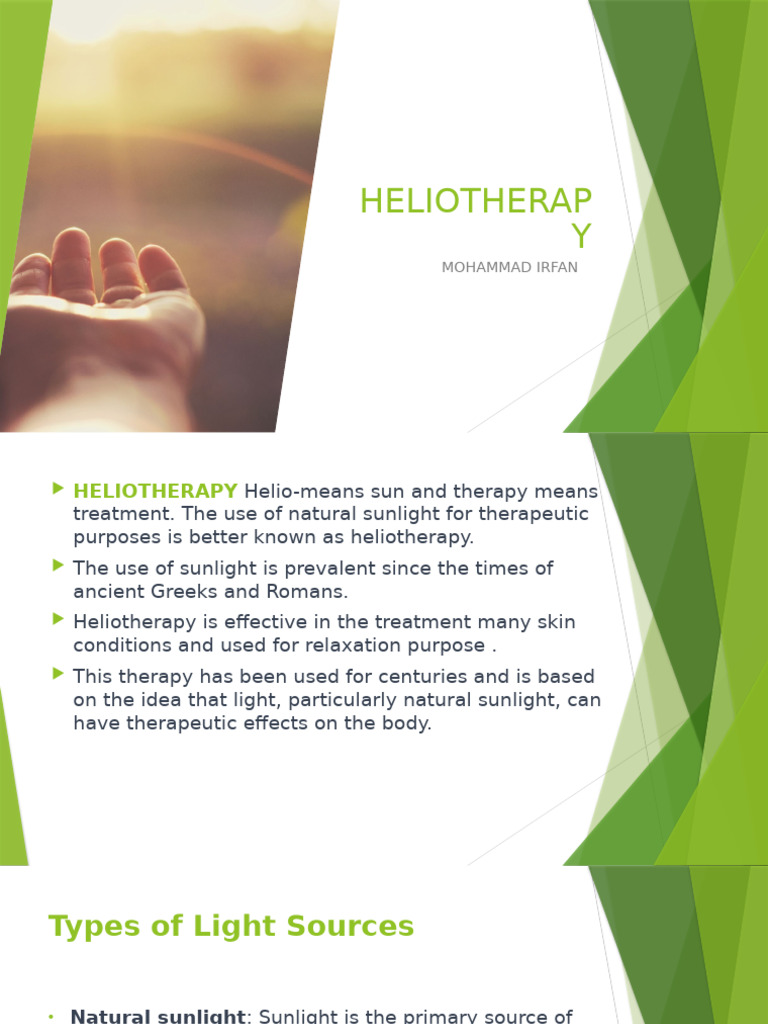 Heliotherapy Og | PDF | Ultraviolet | Diseases And Disorders