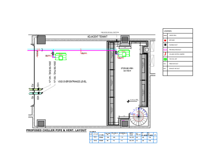 Prop - Chiiller Pipe Layout | PDF | Duct (Flow) | Transport Phenomena