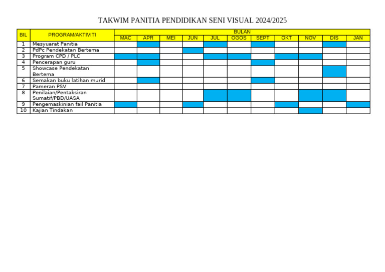 Takwim Panitia PSV 2024 | PDF