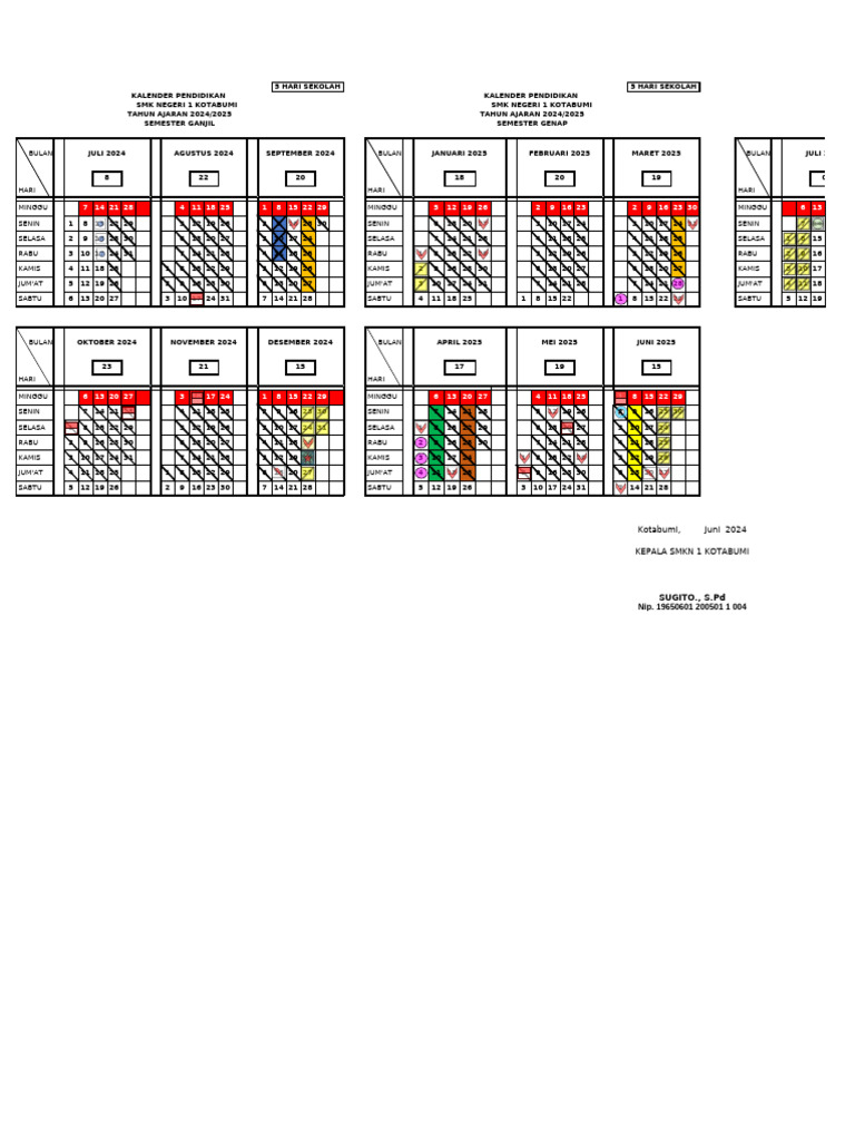 Kaldik SMKN 1 Kotabumi 2024-2025 | PDF