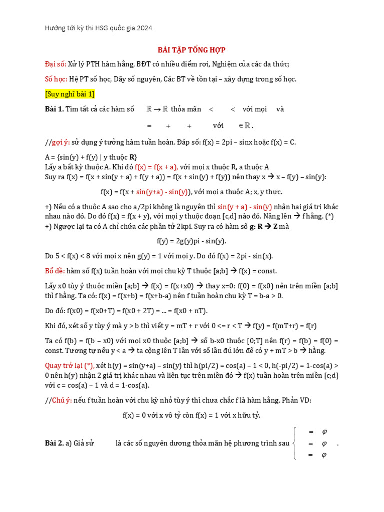 (Update) BT Tong Hop | PDF