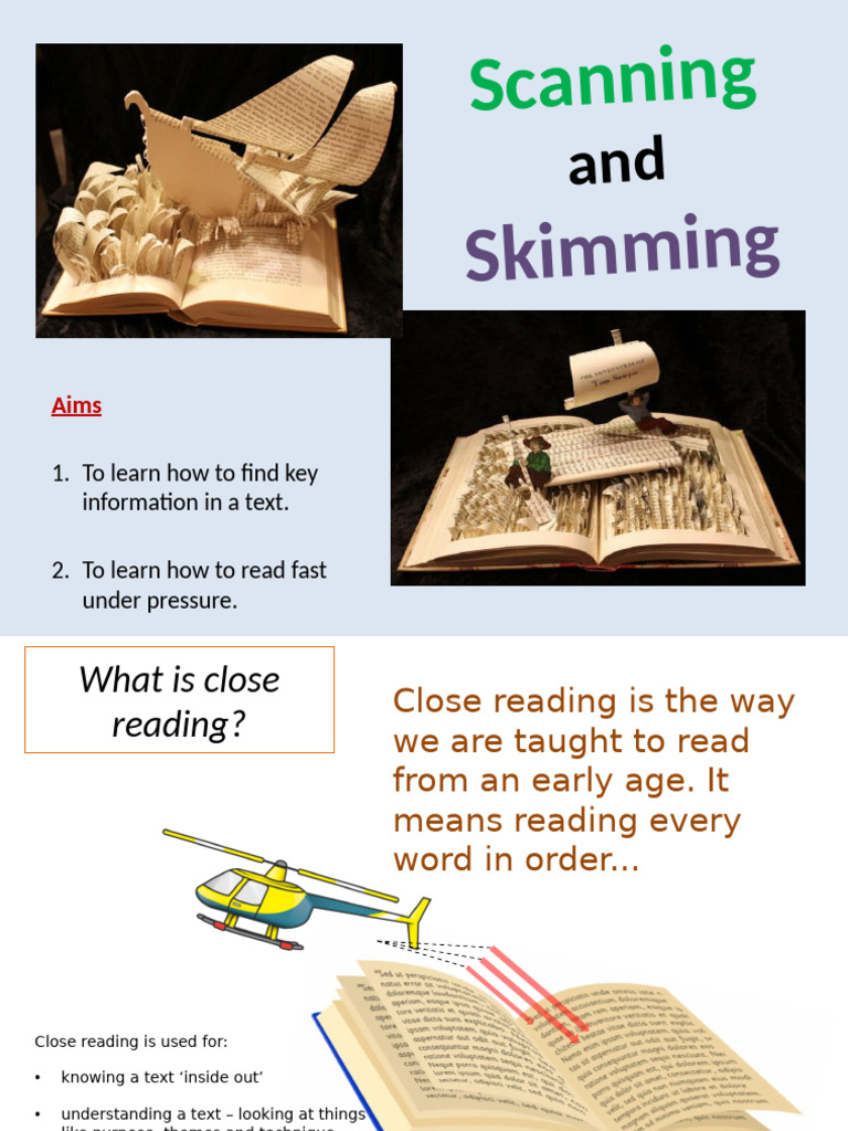 Mastering Scanning and Skimming Techniques | PDF | Speed Reading