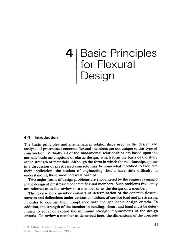 Basic Principles of Prestressing Analysis For Flexure | PDF | Strength Of Materials | Stress ...