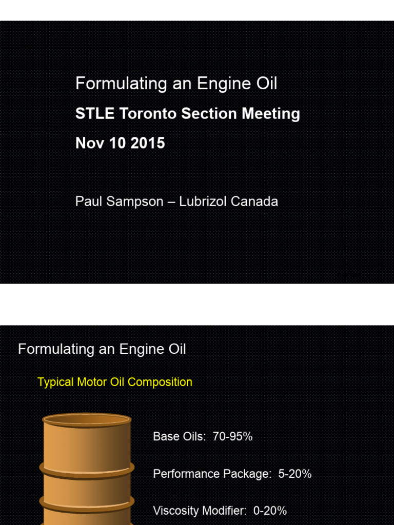 PC-11 Diesel Engine Oil Formulation Guide | PDF | Motor Oil | Detergent