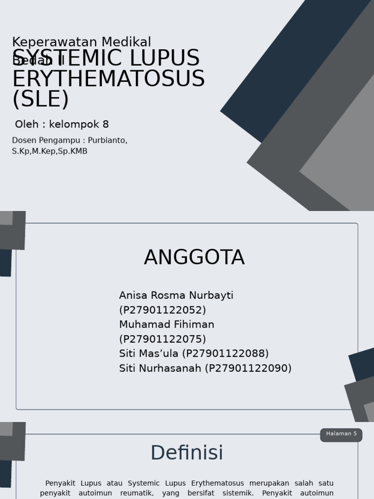 Systemic Lupus Erythematosus (SLE) - Kel 8 Fix | PDF | Pengembangan Diri | Sains & Matematika
