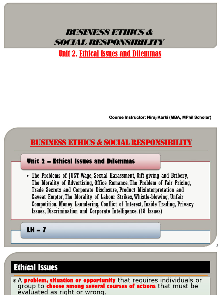 Ethical Issues and Dilemmas in Business | PDF | Money Laundering ...