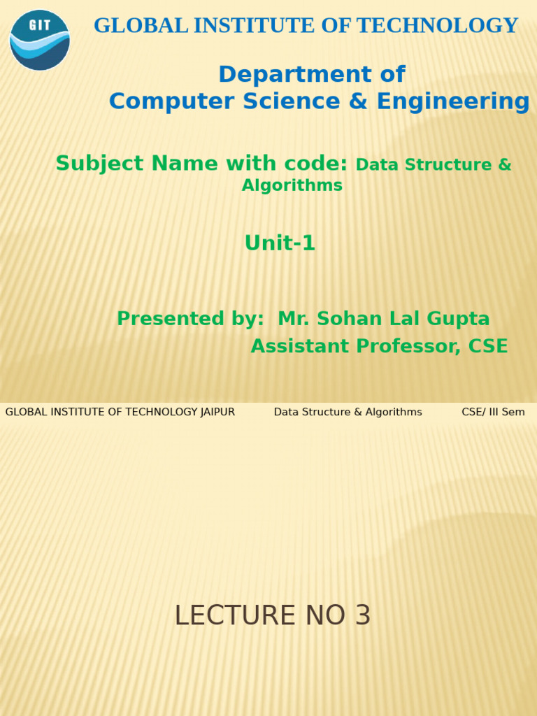3CS4 - 05 - DSA - Unit1.3 - SOHAN GUPTA | PDF | Software Development | Computer Science