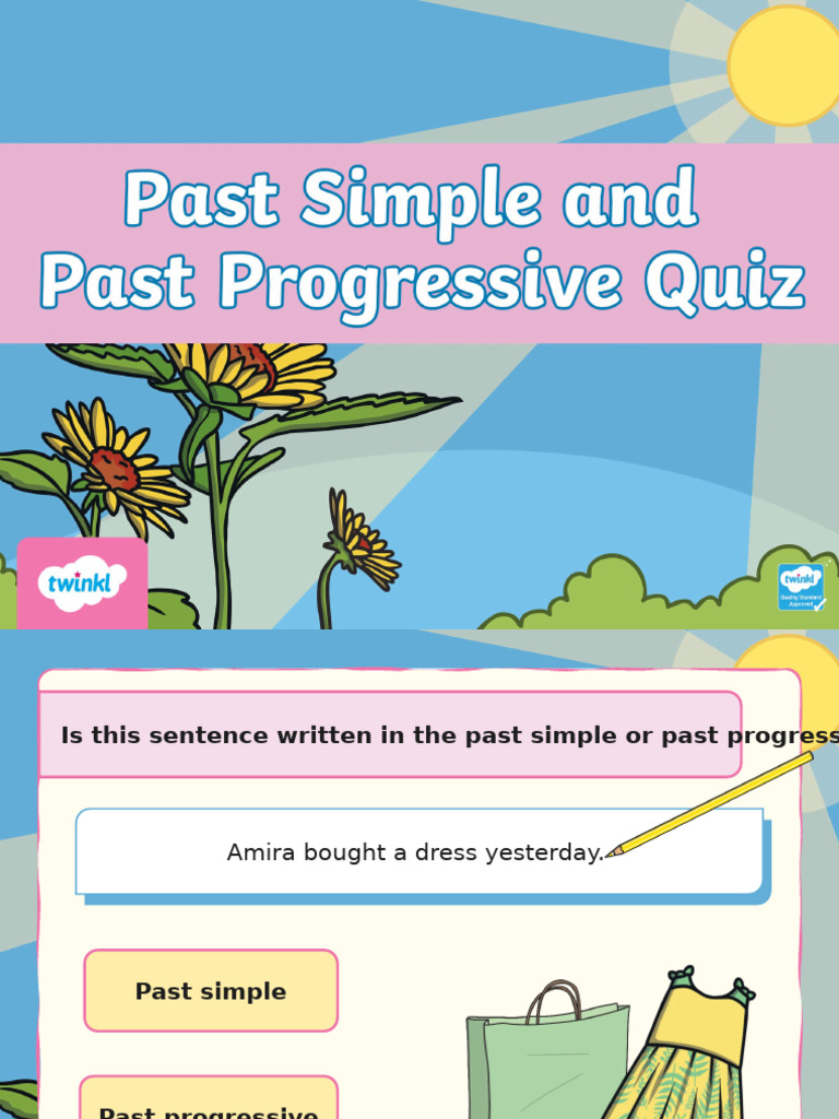 t2 e 530 Identifying Past Simple and Past Continuous Powerpoint Quiz 1 ...