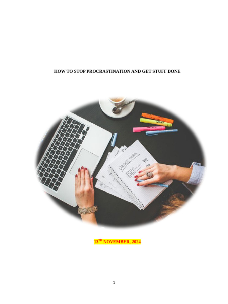How To Stop Procrastination and Get Stuff Done | PDF | Professional ...