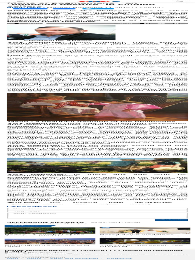 Mano or Pagmamano - An "Honoring Gesture" in Filipino Culture | PDF ...