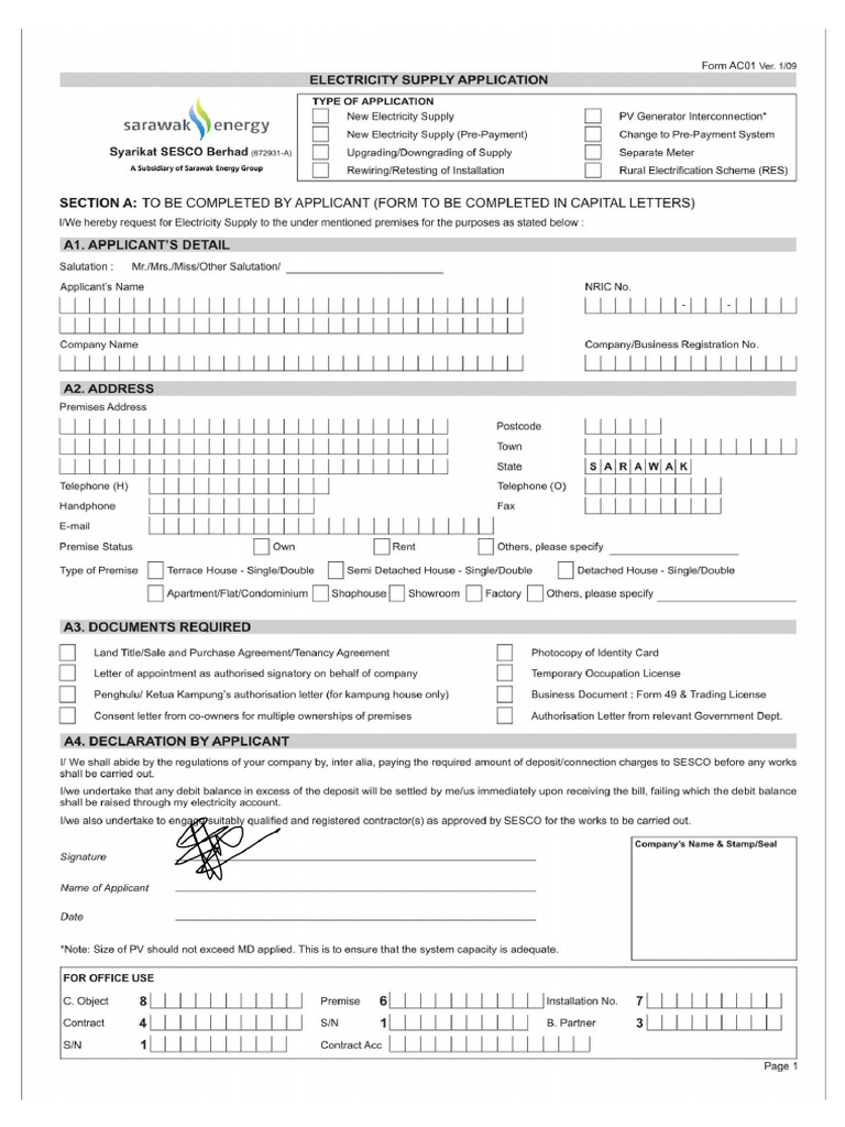 01 - AC01 Form | PDF