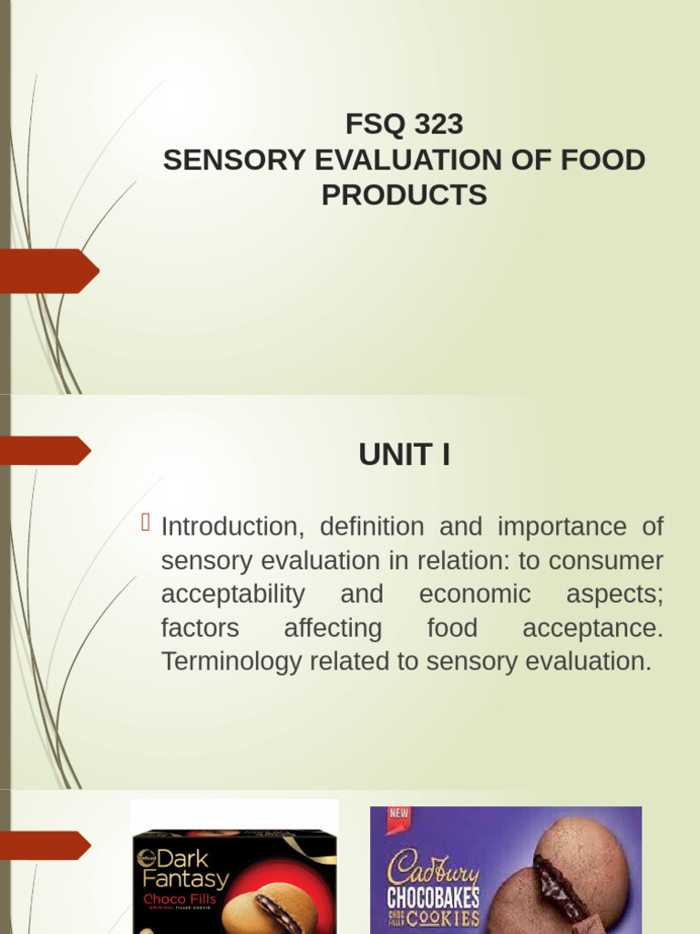 FSQ 323 UNIT 1-1 | PDF | Senses | Odor